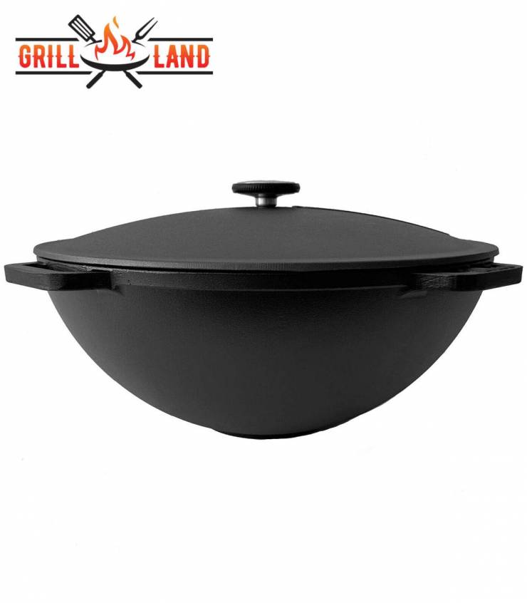 Kazan Gusseisen 15 Liter Robari Kasan mit Deckel aus Gusseisen Wok Asia